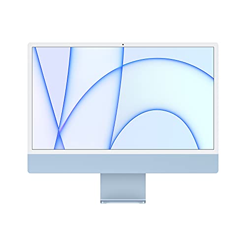 Apple 2021 iMac (24-inch, M1 chip with 8‑core CPU and 8‑core GPU, 8GB RAM, 1TB) - Blue (Renewed)