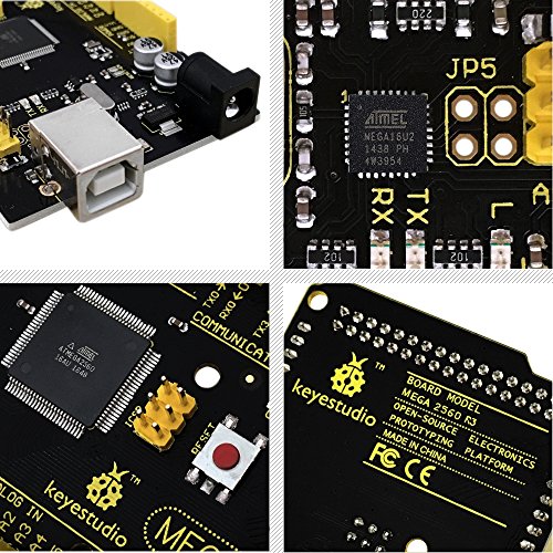 KEYESTUDIO Mega 2560 R3 Board for Arduino Projects with USB Cable