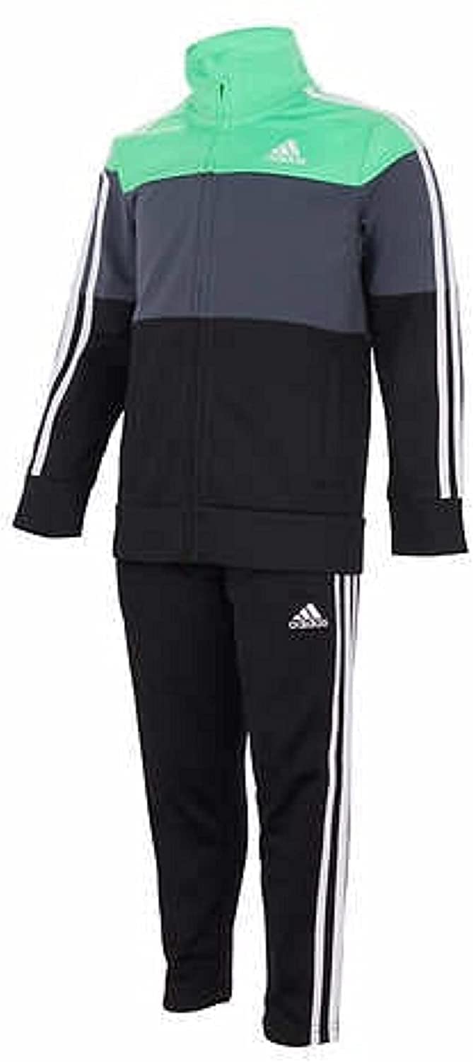 adidas Boys' Tricot Jacket & Pant Clothing Set (2T, Screaming Green)