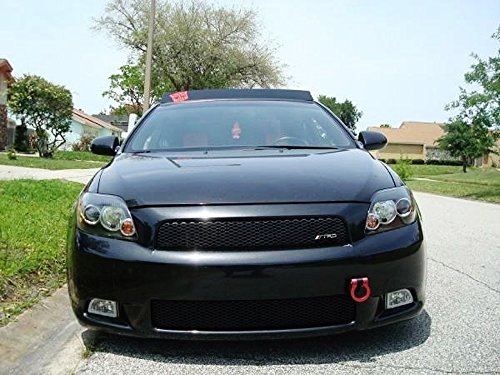 iJDMTOY JDM Red Track Racing Style Tow Hook Ring Compatible With 2005-2010 Scion tC, Made of Lightweight Aluminum