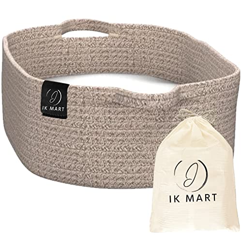 IK MART β Baby Changing Basket β 100% Cotton Rope Diaper Basket - Changing Pad, Portable and Waterproof - with Extra Pad and Burp Cloth - Lighter in Weight - Boho Nursery Decor