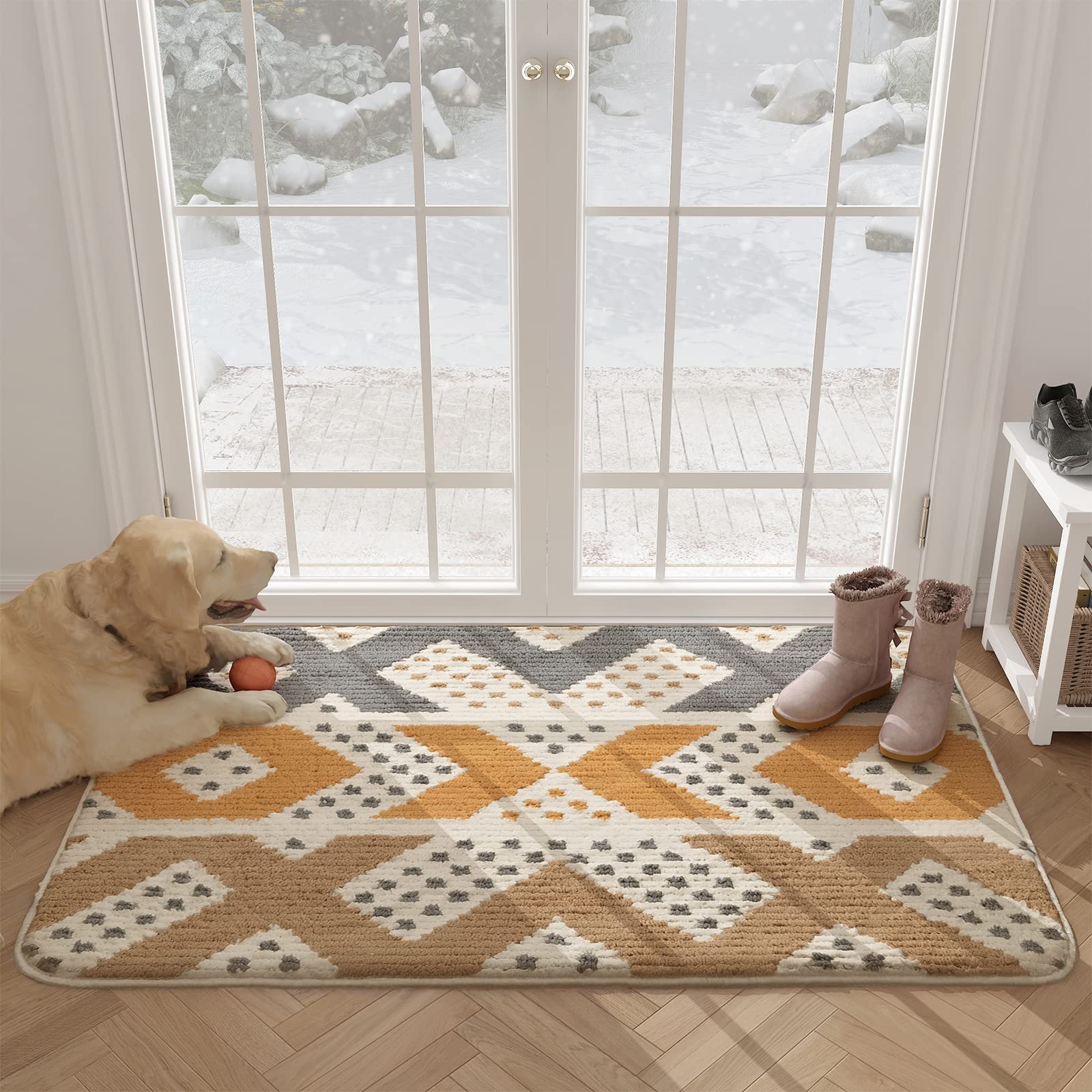 Color&Geometry Door Mats Indoor, 20"x32" Front Door Mat Door Rugs for Entryway Indoor, Non Slip Washable Entry Rugs for Inside House, Absorbent Mat Floor Mat Entryway Rug