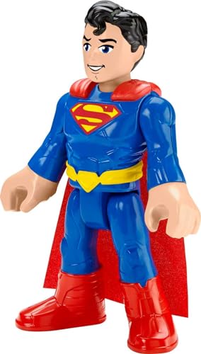 DC Super Friends Imaginext DC Super Friends Superman Xl Toy 10-In Figure with Fabric Cape for Preschool Kids Ages 3+ Years
