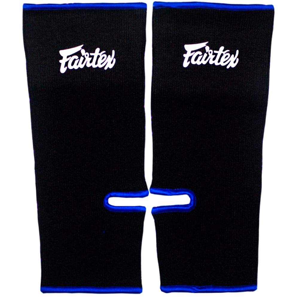 Fairtex AS1 Adult Muay Thai Boxing Ankle Supports MMA Kickboxing Black/Blue