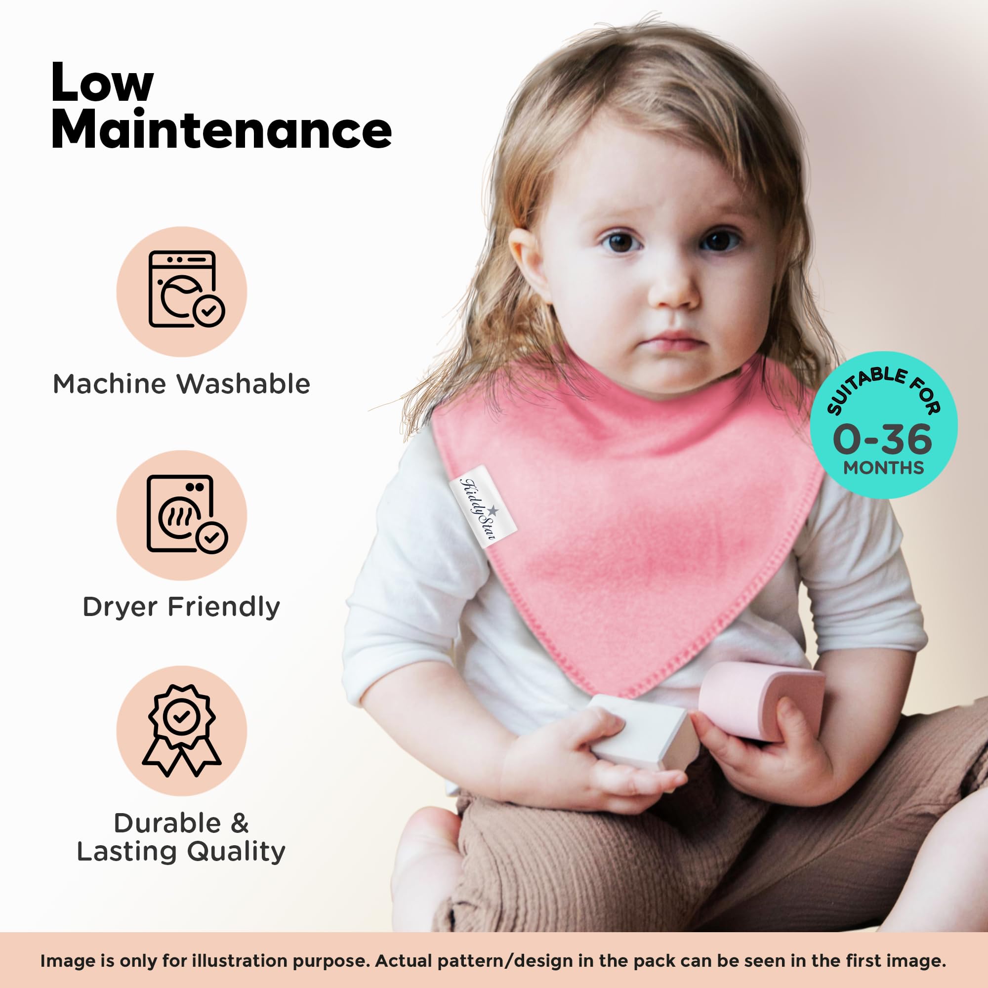 KiddyStar Baby Bibs for Boys & Girls - Organic Cotton Bibs, Bandana Bibs, Drool Bibs, Teething Bibs, Toddler Bibs - Gift