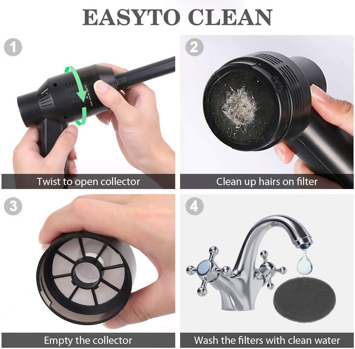 HONKYOB [Upgrade] Mini Vacuum Cordless Vacuum Keyboard Cleaner Mini Computer Vacuum Rechargeable Desk Vacuum for Cleaning Dust,Hair,Crumbs,Eraser Scrap,Cigarette Ash,Laptop,Pet House，Sewing Machine