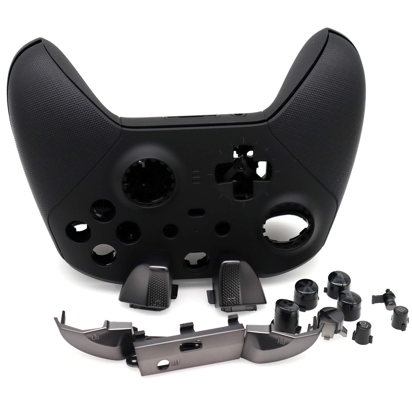 Deal4GO Full Shell Housing Case kit with RB LB Trigger Bumper Face Button Set Replacement for Xbox One Elite 2 Controller