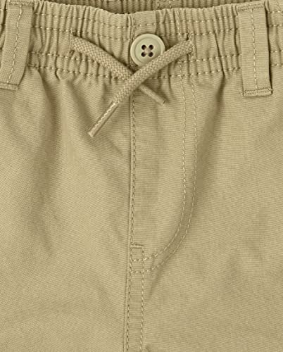 The Children's Place Baby Boys and Toddler Boys Pull On Slim Cargo Pants, Flax, 4T
