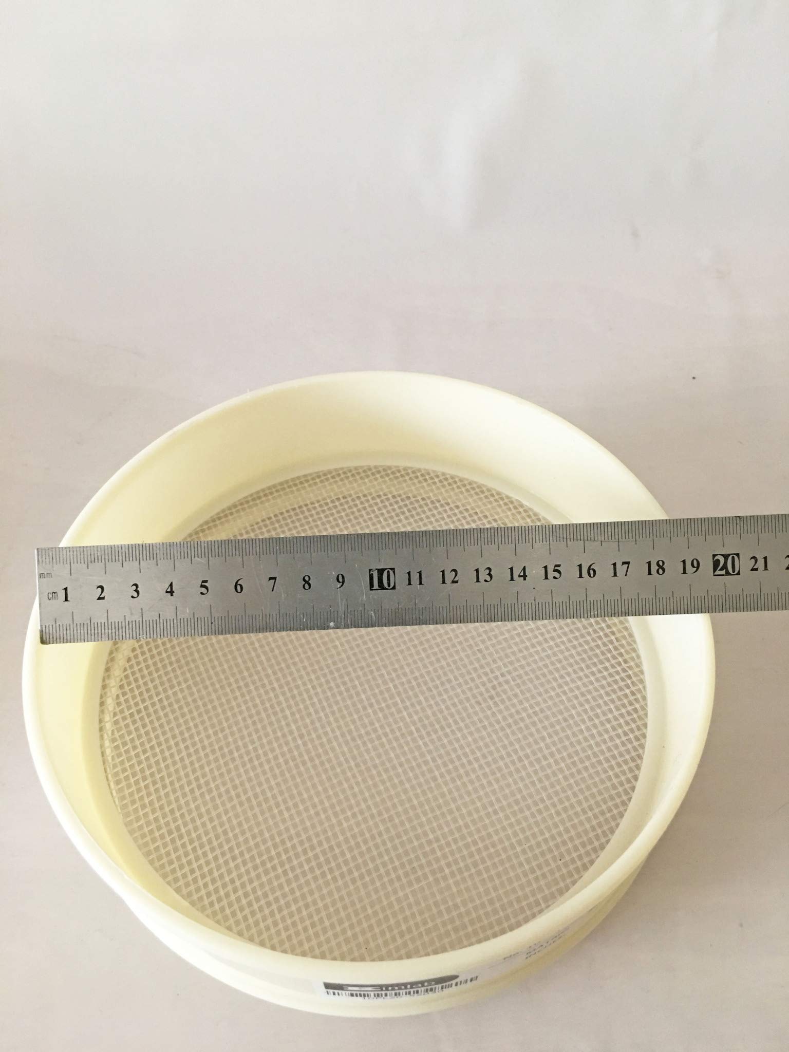 KimLab PL20 Test Sieve #80 / 200μm Mesh Size,Nylon Mesh Cloth, Plastic Frame,20cm Diameter