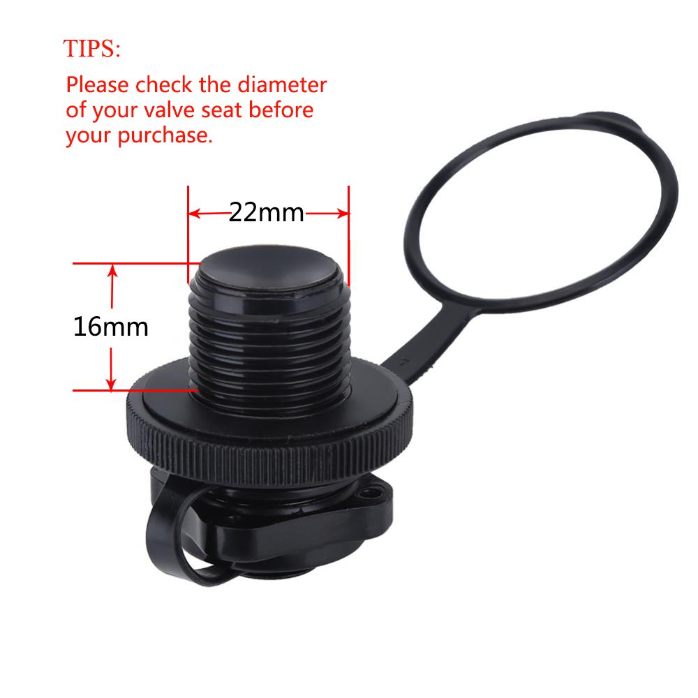 Air Valve for Inflatable Boat Screw Air Valve Replacement Spiral Air Plugs for Inflatable Raft Kayak Canoe Airbed PVC Boat - 2PCS