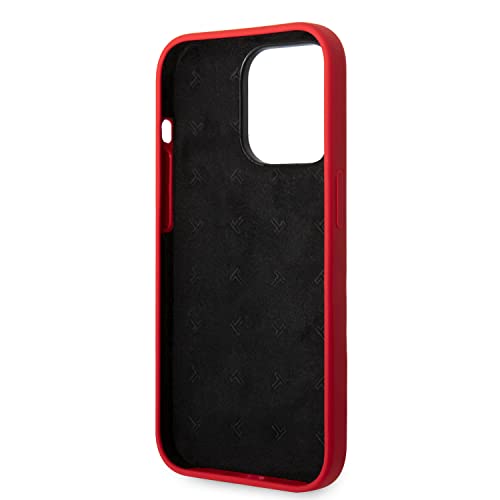 CG MOBILE TUMI Phone Case for iPhone 14 Pro in Red with Black Logo, HC Liquid Silicone Smooth & Anti-Scratch Protective Case with Easy Snap-on, Shock Absorption & Signature Logo