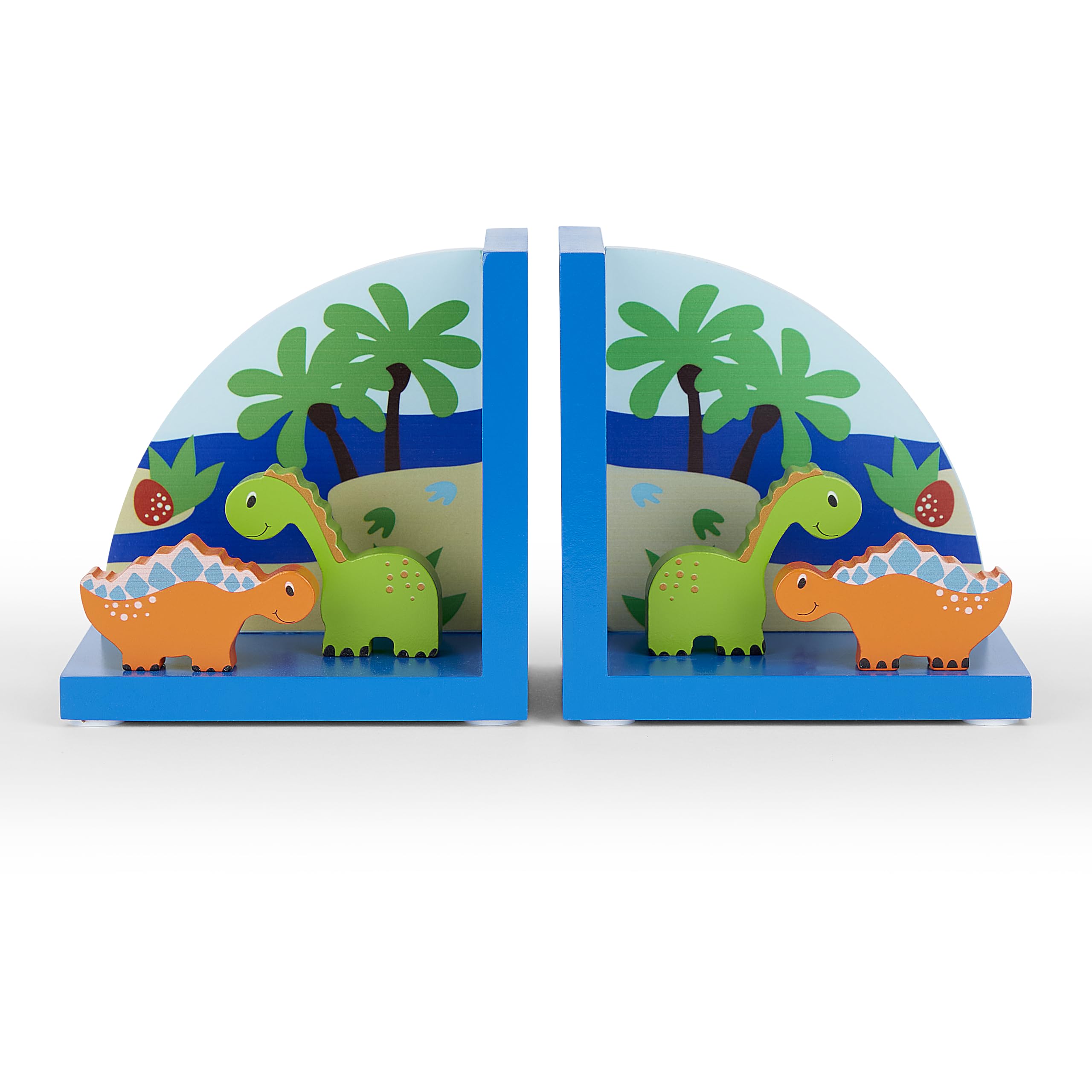 Kids Dinosaur Themed Bookends for Boys Nursery or Bedroom