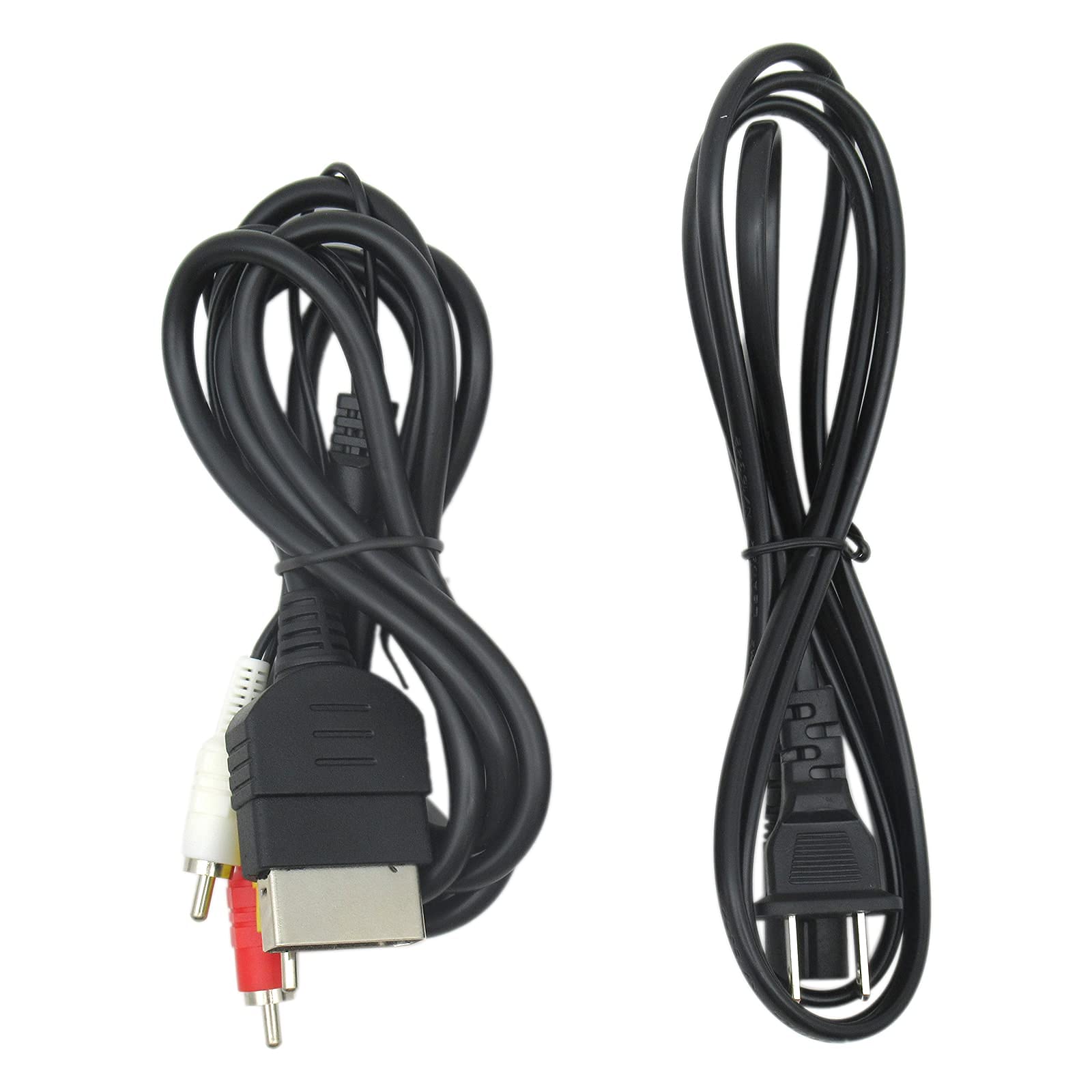 Gxcdizx Audio Video RCA AV Cable and AC Power Supply Adapter Cord for Xbox Game