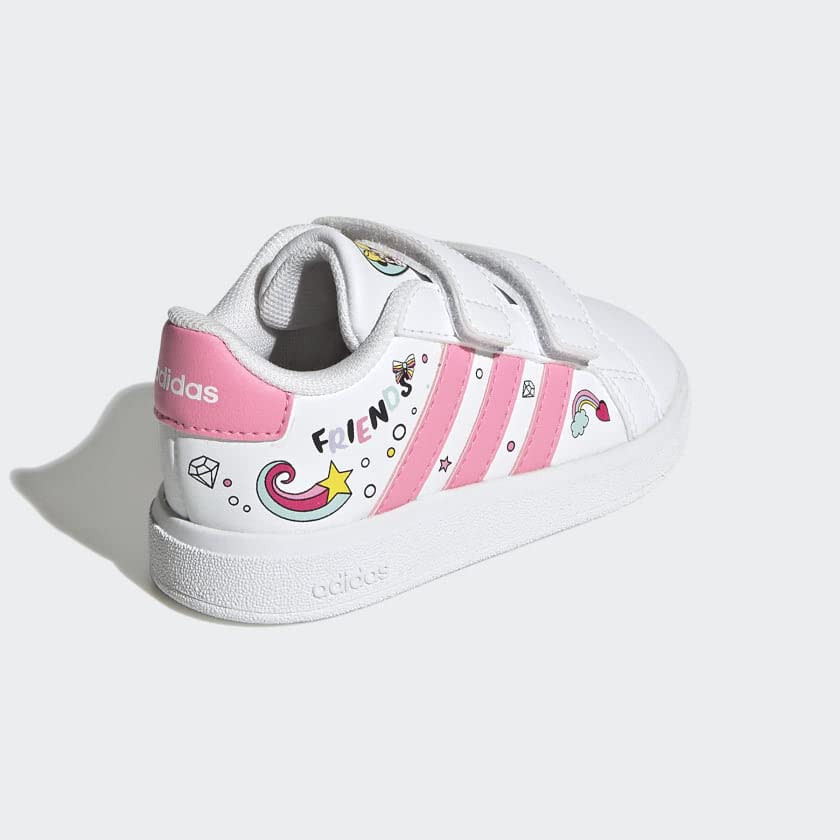 adidas Minnie Mouse Grand Court Shoes Kids', White, Size 10K