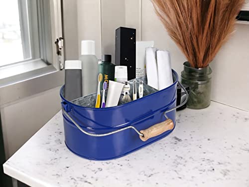 Alpha Living Home Utensil Caddy, Silverware Caddy Party, Silverware Caddy, Picnic Caddy, Flatware Caddy, Paper Plate Caddy, Galvanized Utensil Caddy, Metal Caddy, Outdoor Utensil Caddy - Slaty Grey