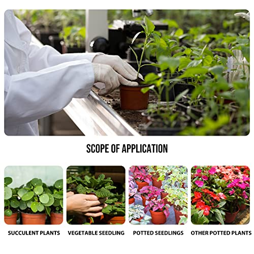 BEWAVE Plant Nursery Pots with Humidity Dome, 100 Sets Indoor Gardening Pot Planting Containers Starter Seed Starting Containers Planters with 100 Pcs Plant Labels, 3.5"