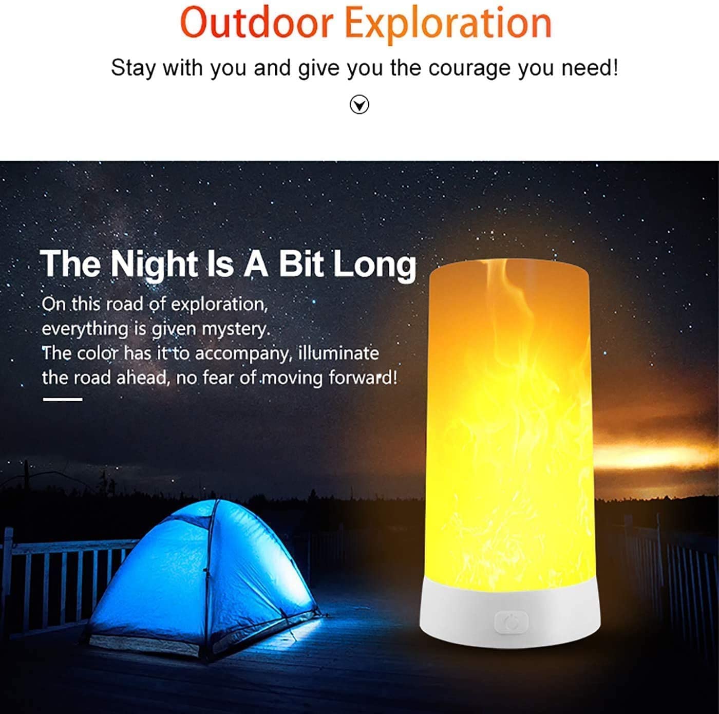 Bolanwich Led Flame Light,USB Rechargeable LED Fire Candles Outdoor Hanging Lamps with Remote for Home Party Halloween Christmas Decoration (Blue)