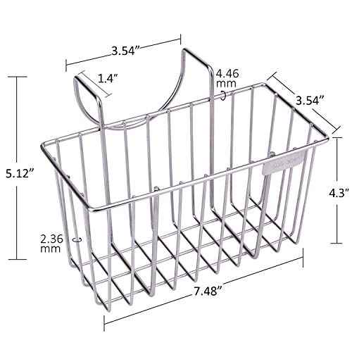 THETIS Homes Sponge Holder for Kitchen Skin, Stainless Steel Kitchen Skin Caddy, Durable & Rustproof Dishwashing Liquid Drainer, Dish Draining Skin Basket