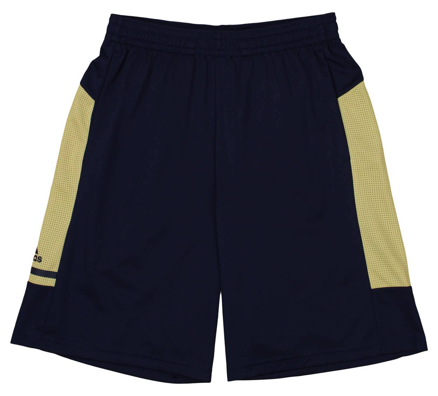 adidas Game Built Player Climalite Short with Pockets, Collegiate Navy- Sand X-Large