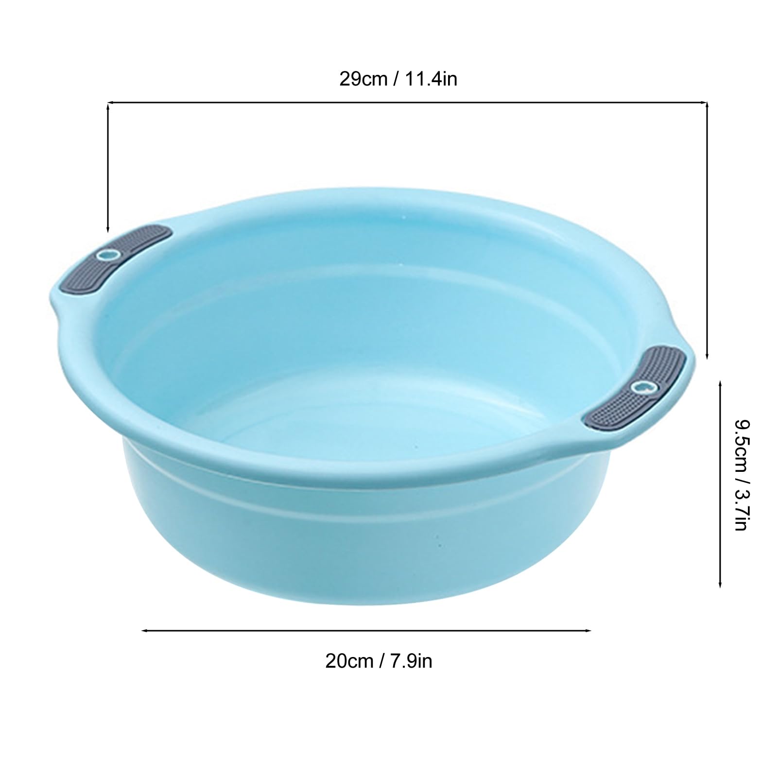 AUNMAS Large Capacity Thicken Plastic Basin for Home Dormitory with to Deformation and Extended Product Life for Washing Clothes Face Feet (L)