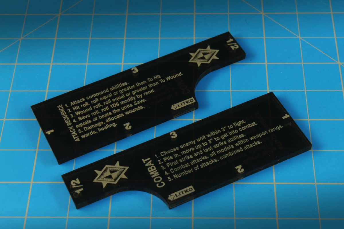LITKO 3-inch Fight Gauge | Combat Movement | Compatible with Warhammer Age of Sigmar 3rd Edition (Translucent Grey)
