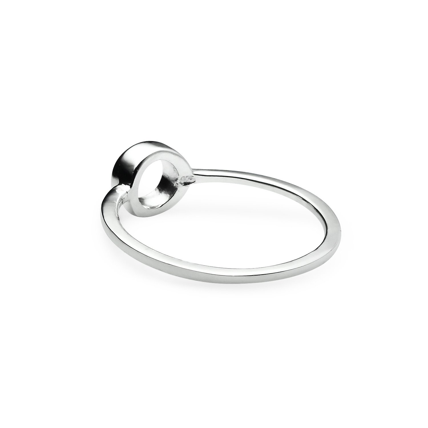 925 Sterling Silver Karma Open Circle Ring | Circle of Life Charm Friendship Promise Jewelry | Size 6