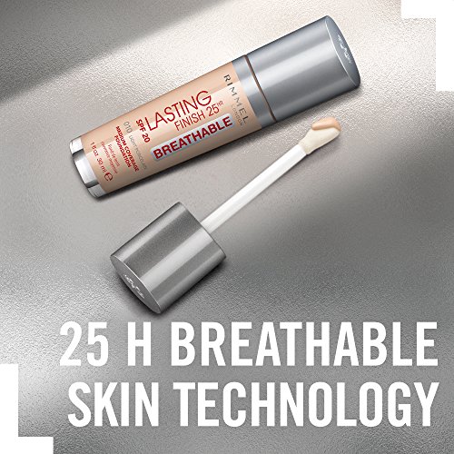 Rimmel London Lasting Finish Breathable Foundation, Spf 20, 010 Light Porcelain