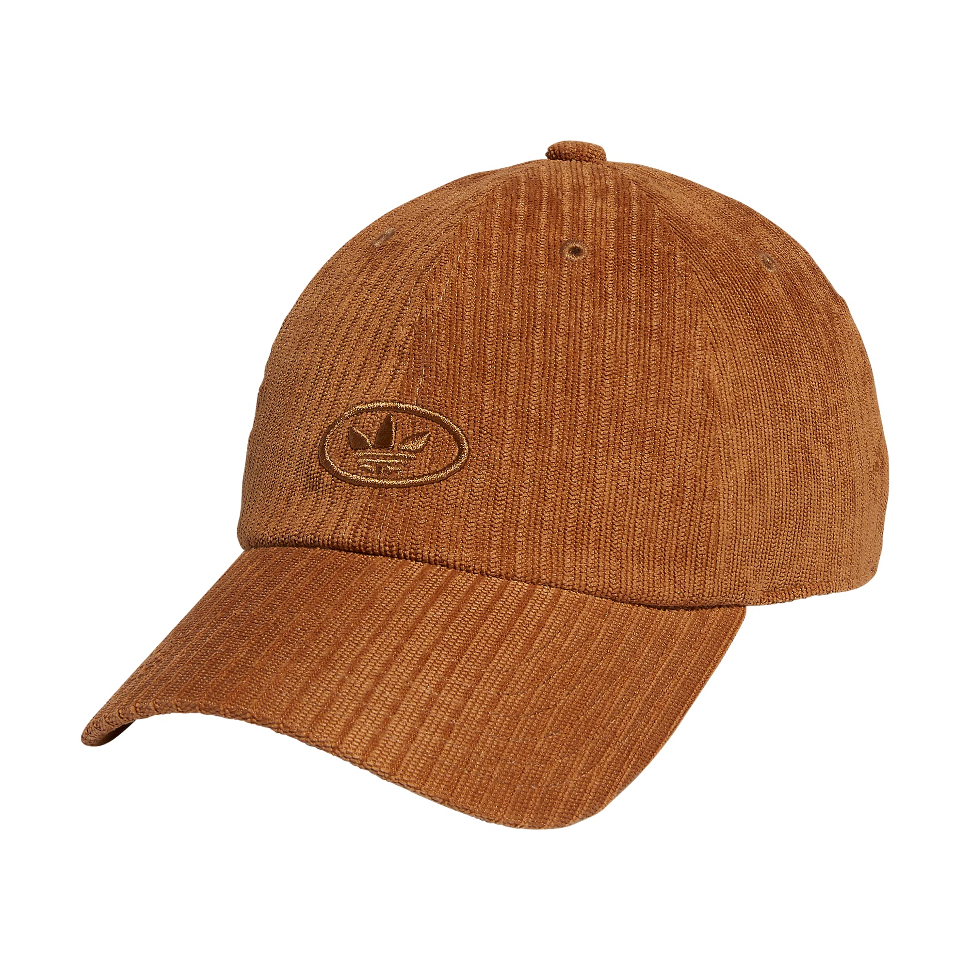 adidas Originals Men's Sport Cord Relaxed Medium Pre-Curve Brim Adjustable Fit Hat, Mesa Brown/Mesa Brown, One Size