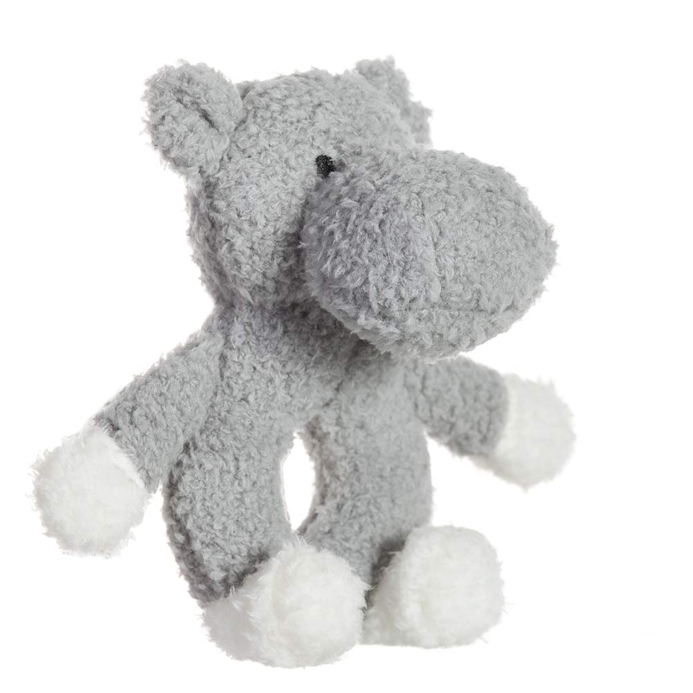 Apricot Lamb Baby Hippo Soft Rattle Toy, Plush Stuffed Animal for Newborn Soft Hand Grip Shaker Over 0 Months (Hippo, 6 Inches)