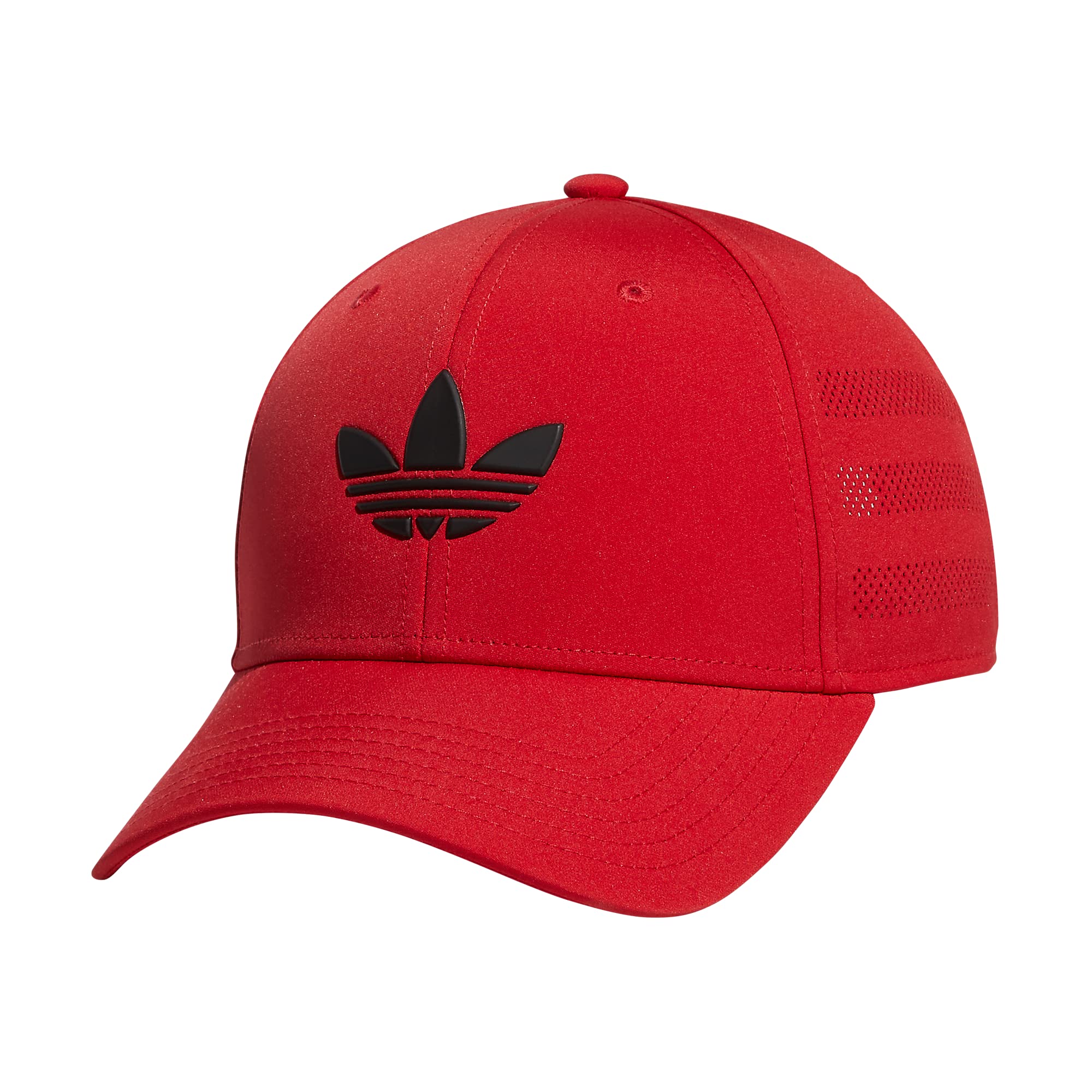 adidas Originals Men's Beacon Structured Precurve Snapback Cap, Black/Black Metallic, One Size