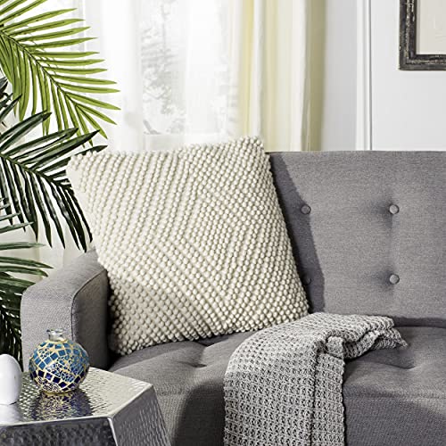 Safavieh Collection Diamond Loop 20" Throw Pillow, Natural