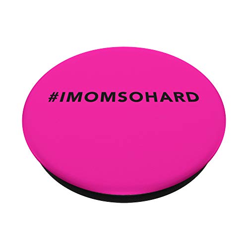 IMOMSOHARD Black Logo PopSockets Stand for Smartphones and Tablets