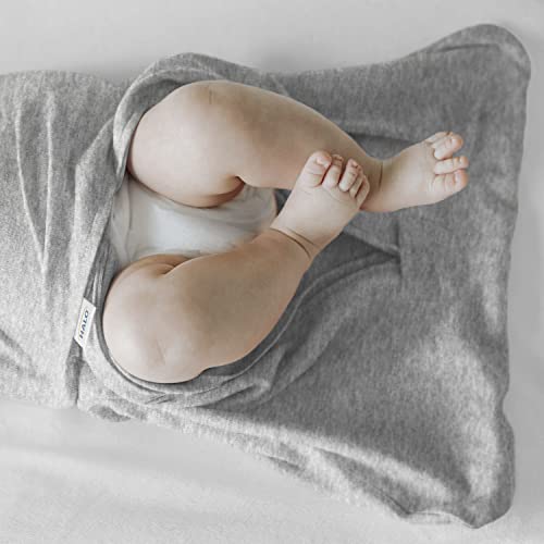 HALO 100% Cotton Sleepsack Swaddle, 3-Way Adjustable Wearable Blanket, TOG 1.5, Heather Grey, Small, 3-6 Months