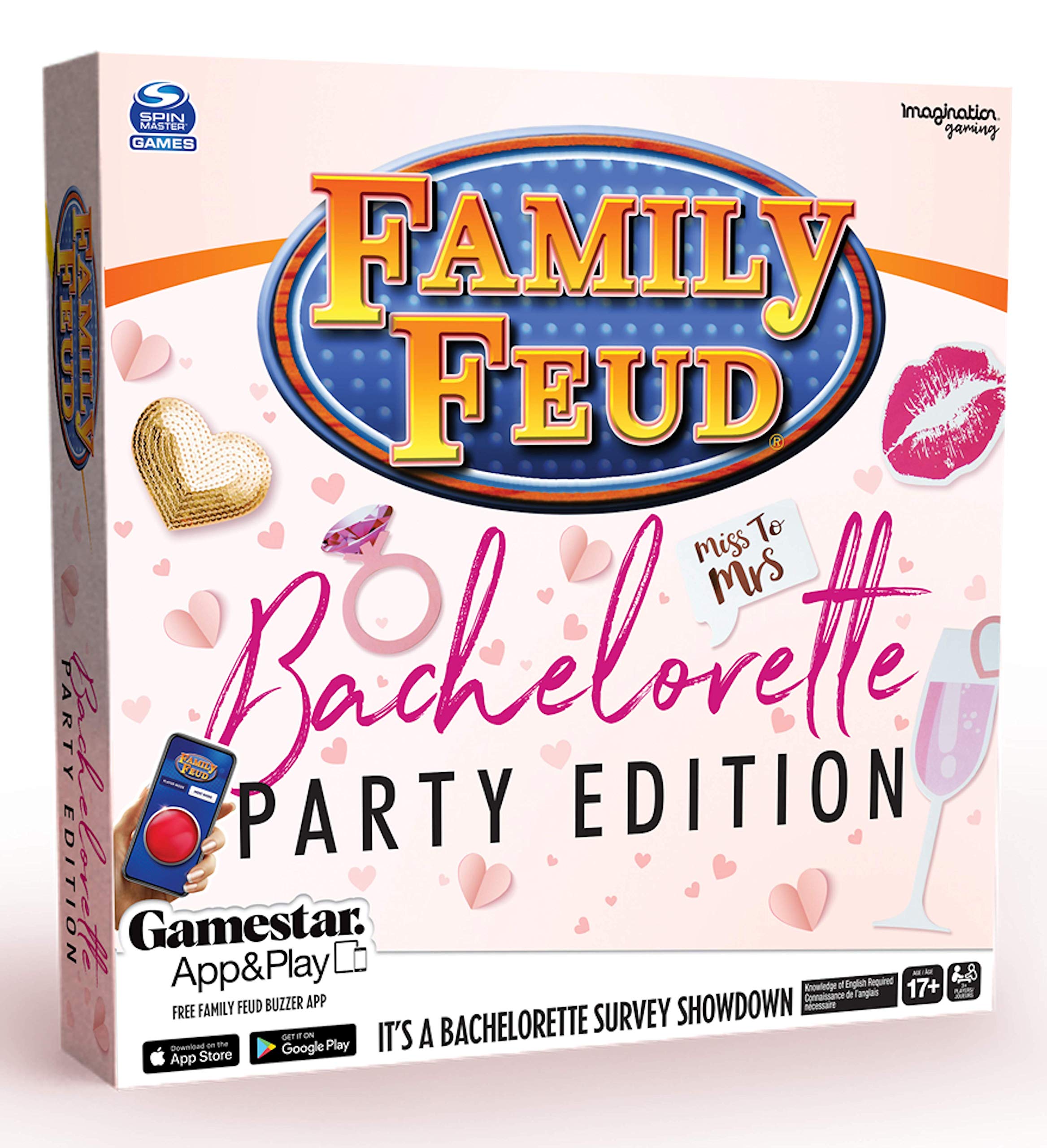 Family FEUD Baby Shower Edition Card Game, Fun Questions Great for Party, 150 Question Cards, 50 Fast Money Cards, Play with Friends and Family, Complementary App with Sound Effects from The Show