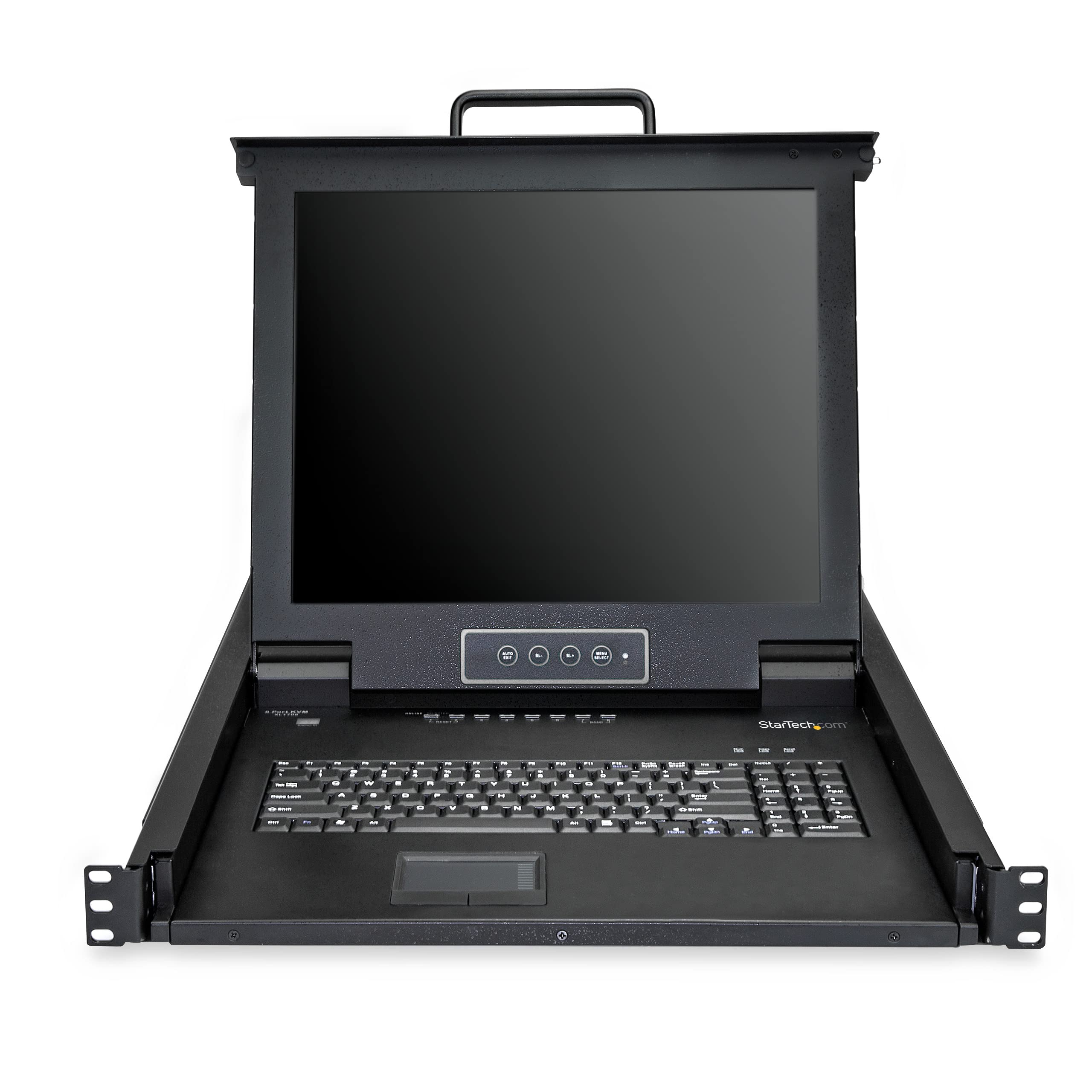 StarTech.com 8 Port Rackmount KVM Console w/ 6ft Cables - Integrated KVM Switch w/ 17" LCD Monitor - Fully Featured 1U LCD KVM Drawer- OSD KVM - Durable 50,000 MTBF - USB + VGA Support (RKCONS1708K)