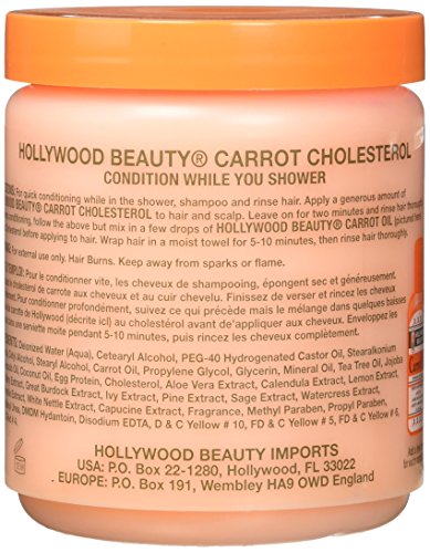 Hollywood Beauty Carrot Cholesterol Deep Conditioning Creme, 20 Ounce
