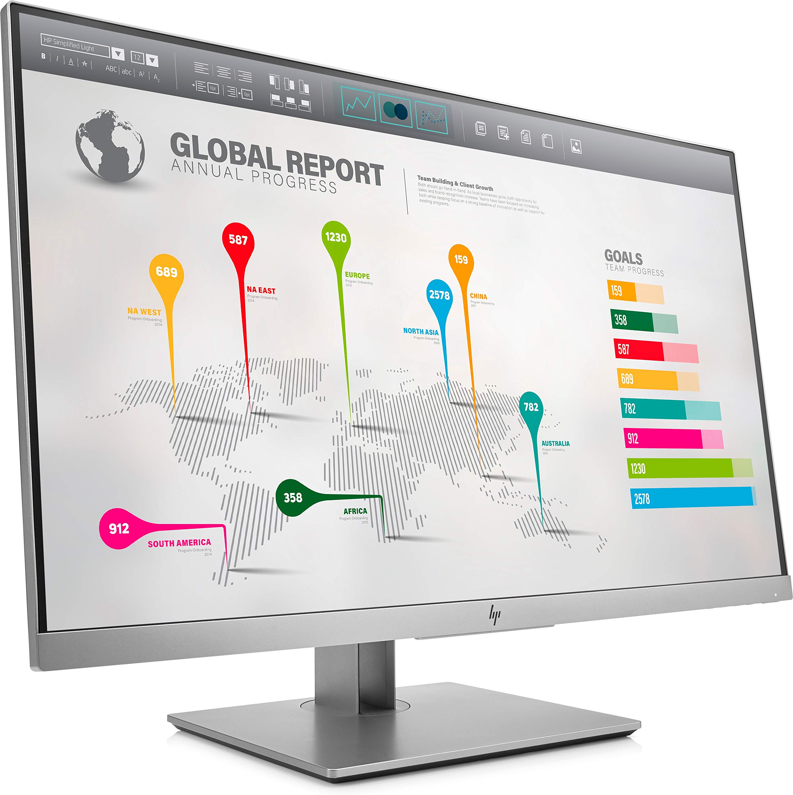 HP EliteDisplay 27-Inch Screen LED-Lit Monitor Black/Silver (1FH52AA#ABA)