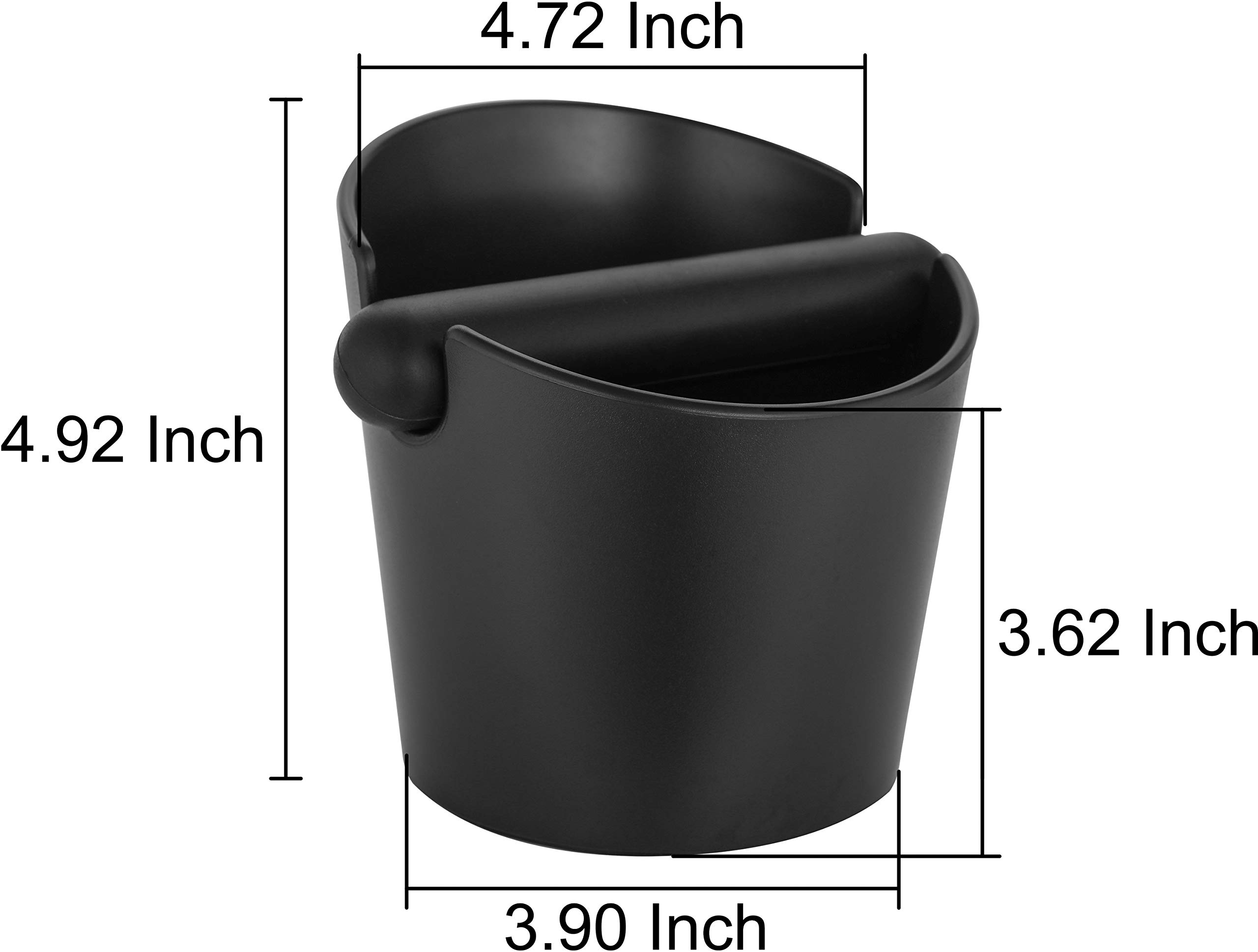APTSPADE Espresso Knock Box,4.8 Inch Coffee Knock Box, Espresso Dump Bin With Removable Knock Bar and Non-Slip Base