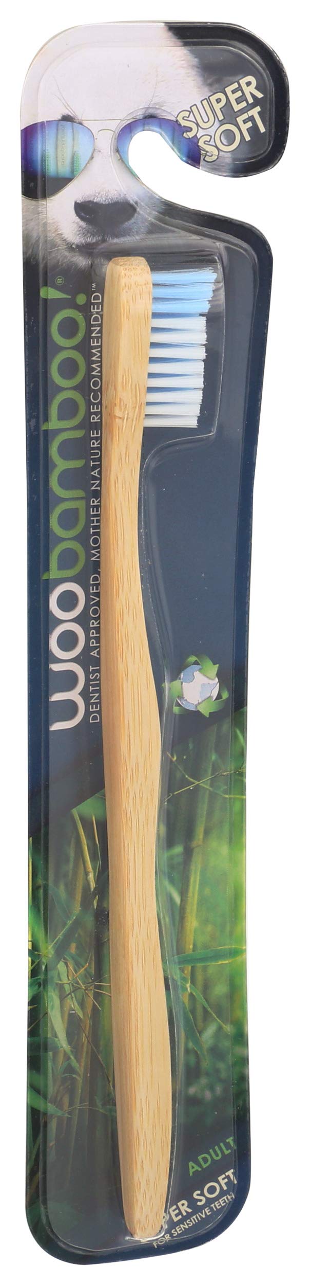 Woobamboo! Adult Super Soft Bamboo Toothbrush, Made From Sustainable Bamboo, Plastic Negative (Pack of 1)