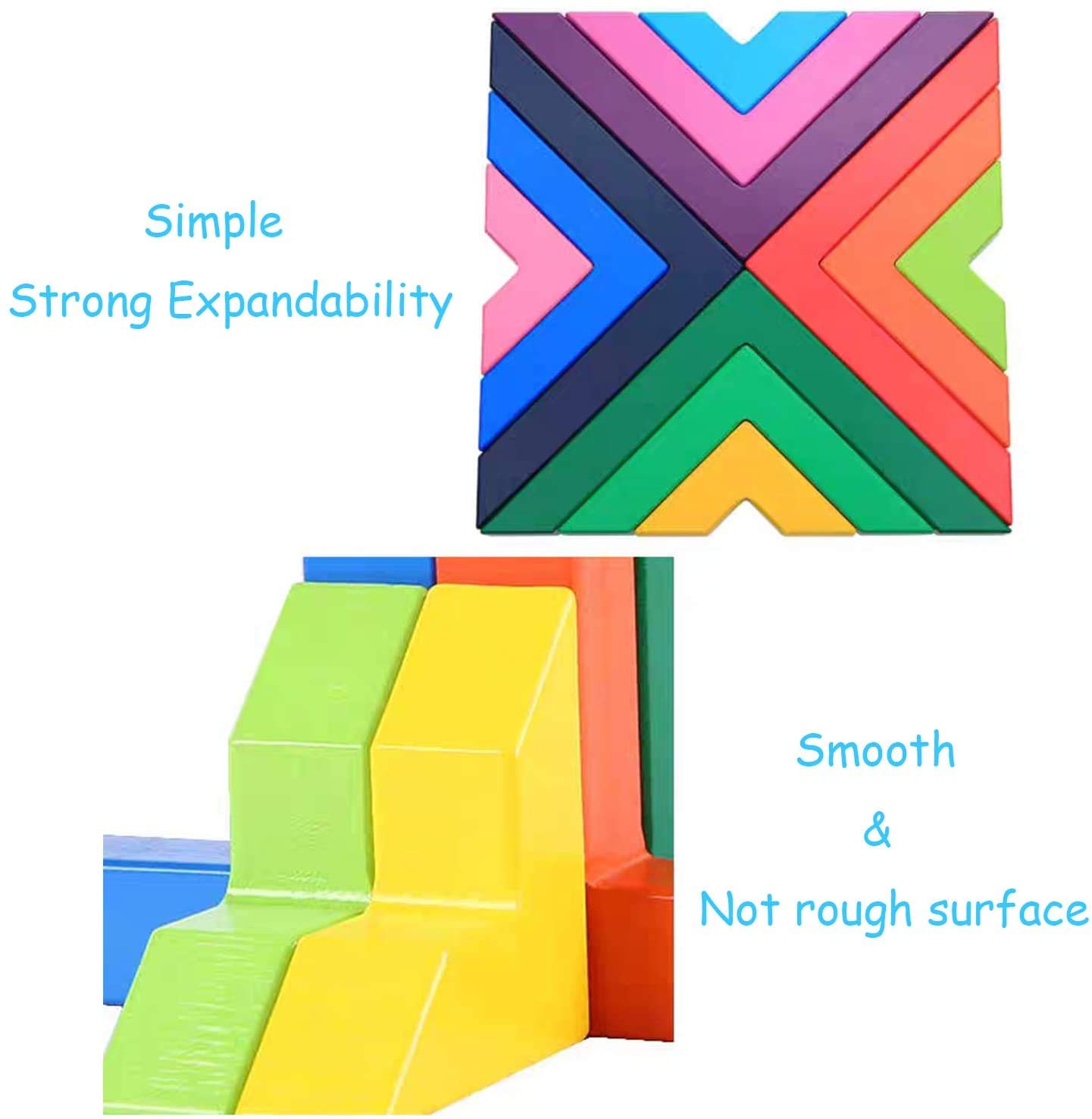 FANSUSENKE 12 Piece Building Blocks Toy Wooden Rainbow Stacking Nesting Building Game Geometry Creativity Nesting Educational Preschool Learning Toys for Kids 3D Puzzles