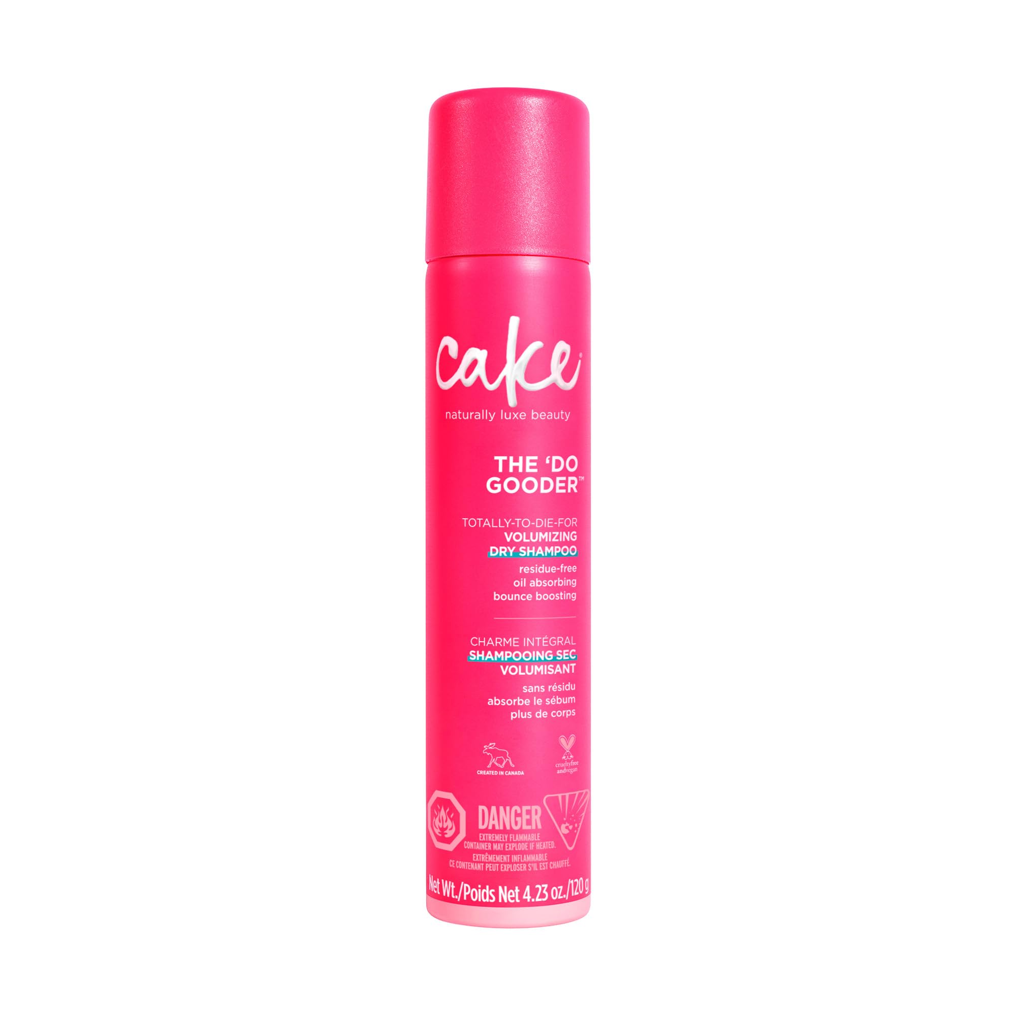Cake Beauty Volumizing Dry Shampoo, The Do Gooder - Absorbs Oil, Adds Volume, Refreshes Hair - Residue Free - With Cornstarch - For All Hair Types - 120 g