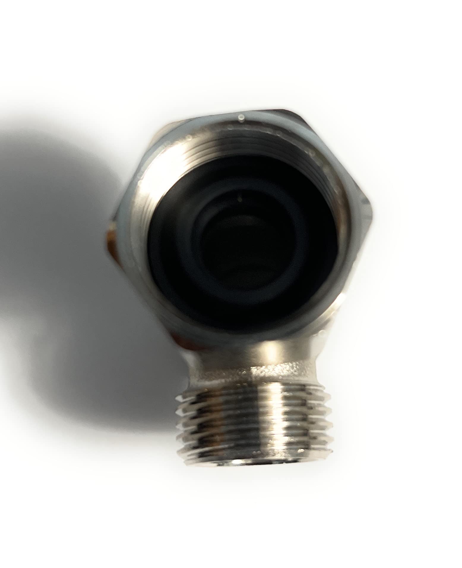 SOLID Metal Brass T-adapter, 3-way Tee Connector for Handheld Bidet 15/16" and G 1/2 Polished Nickel