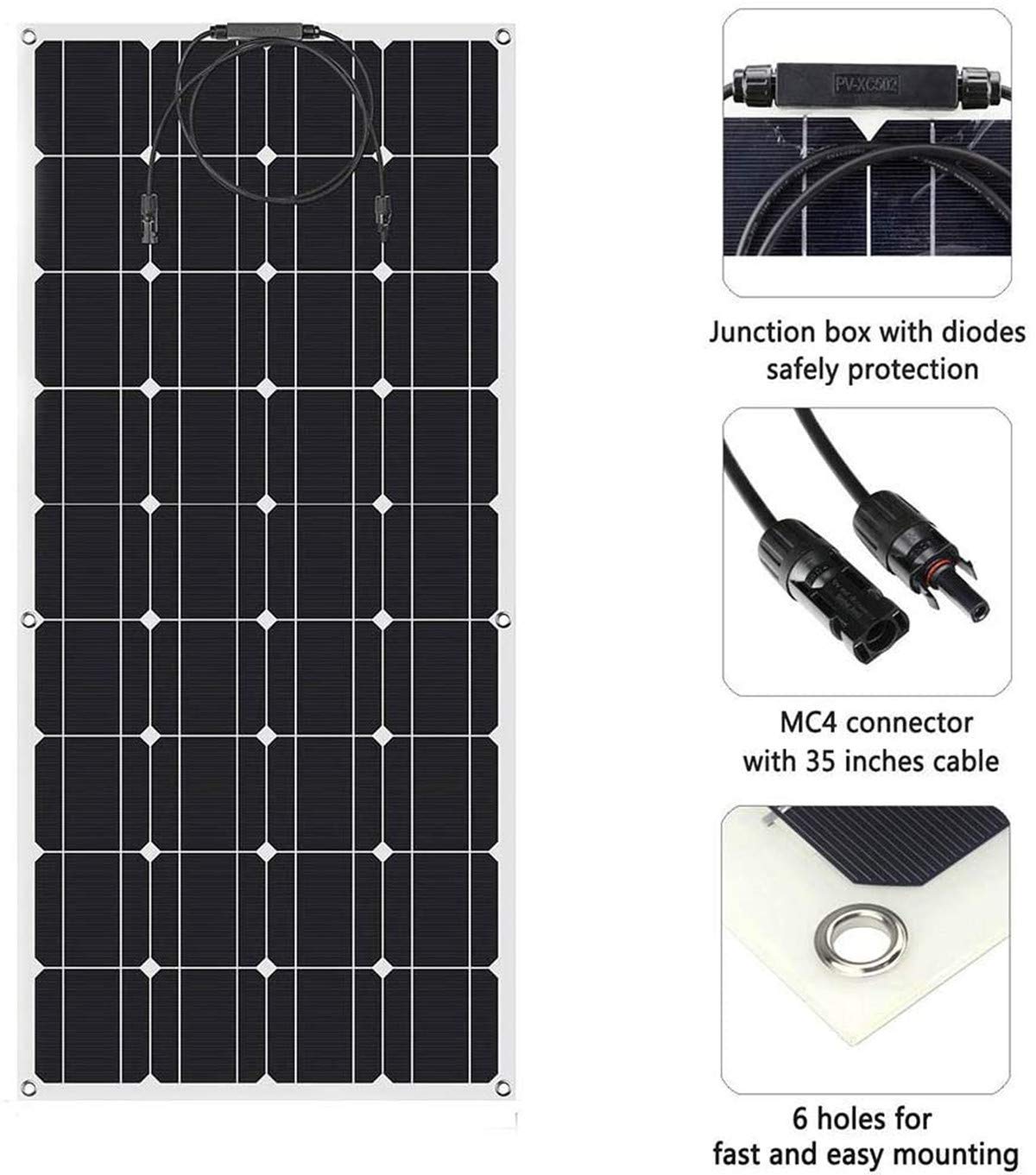 AUECOOR 500W(520W) Solar Wind Power Kit: 120W Mono Flexible Solar Panel + 400W 12V Wind Turbine Generator + Accessories for RV, Boat, Cabin, Trailer, Roofs, Off Grid System, 12V Battery Charging