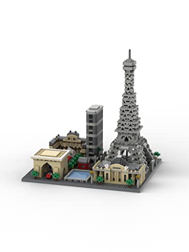 dOvOb Architecture Paris Skyline Micro Mini Blocks Building Set, 2324 Pieces Bricks,3D Puzzle Collection Model Kit, Office Home Decor as Gift for Adults or Kids