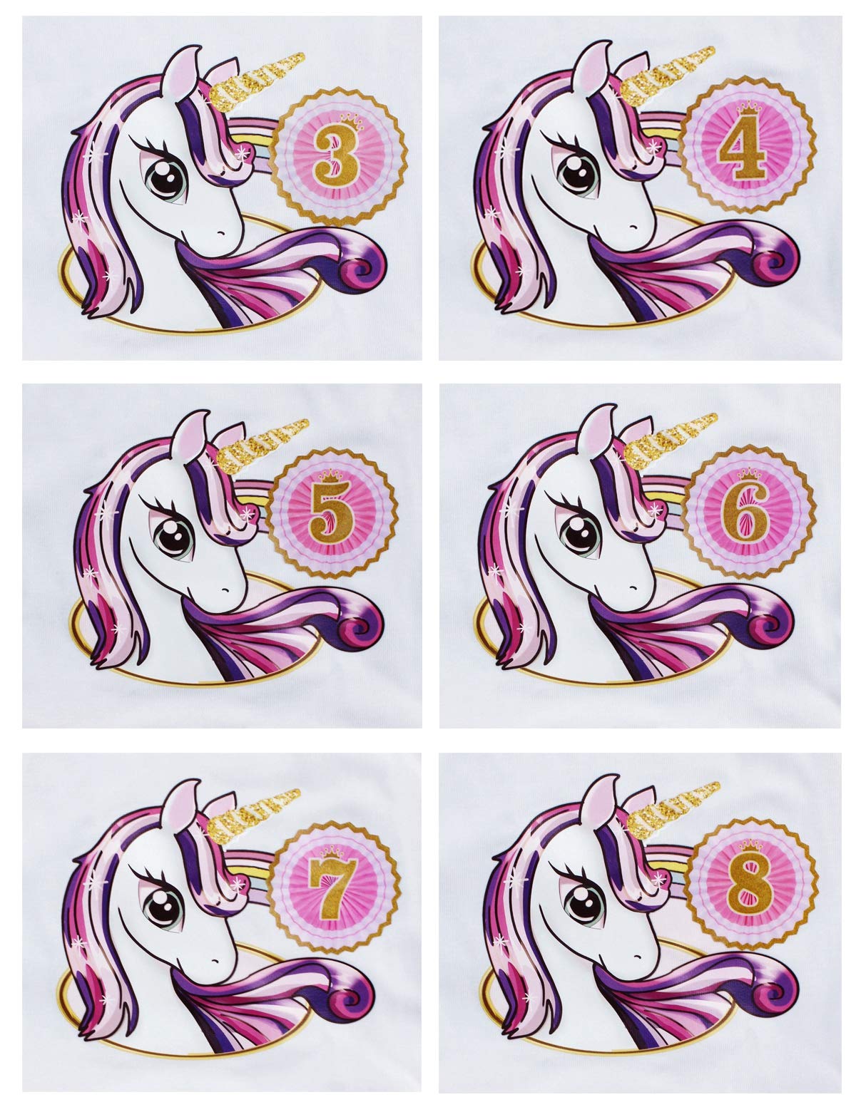 Unicorn Party Princess Birthday Pageant Rainbow 5t Little Girls Dresses,5TT50,4-5 Years(Size 120)