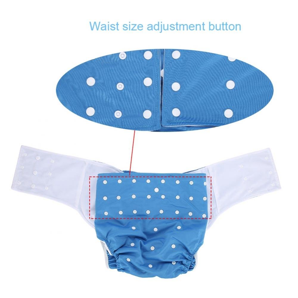 Washable Adult Diaper, Oversize Reusable Diaper Pants Against Incontinence, Used with Reusable Diaper Pad, Dual Opening Pocket Adjustable Leak- for The Elderly and Disabled