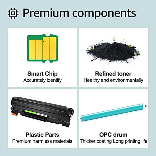 greencycle 10 PK Black Laser Jet Toner Cartridge Compatible for CB435A Laser Jet P1002 P1003 P1004 Printer