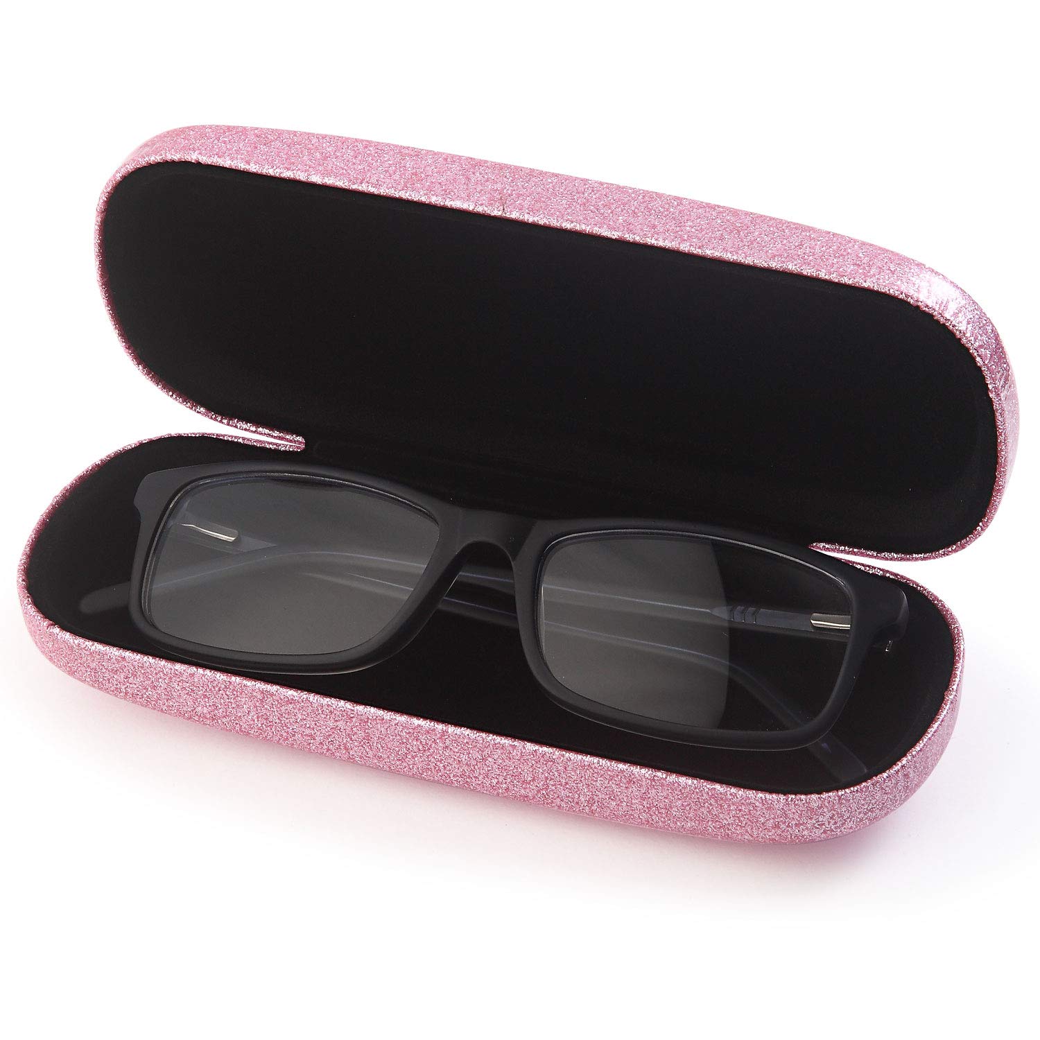 ALTEC VISION Glasses Case - Medium Size - Fits Most Glasses and Sunglasses Case (Shiny Pink)