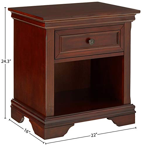 Homestyles Lafayette Nightstand, FURNITURE, Brown