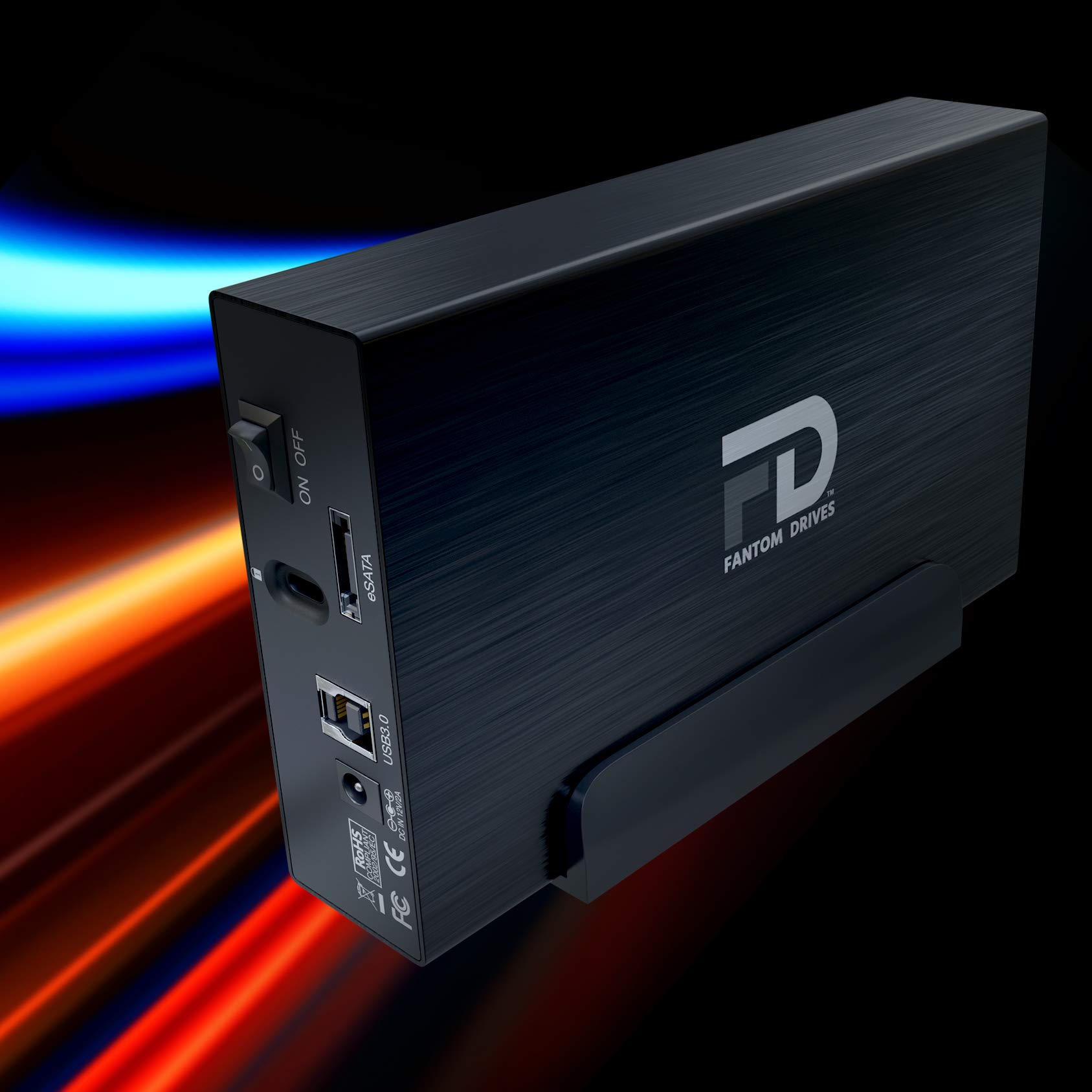 Fantom Drives FD 4TB 7200RPM External Hard Drive - USB 3.2 Gen 1 - 5Gbps & eSATA - GForce 3 Aluminum - Black - Compatible with Mac/Windows/PS4/Xbox (GFP4000EU3) by Fantom Drives